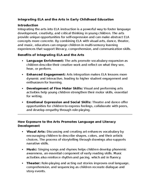 [Solved] Create an informational handout that can support other early ...
