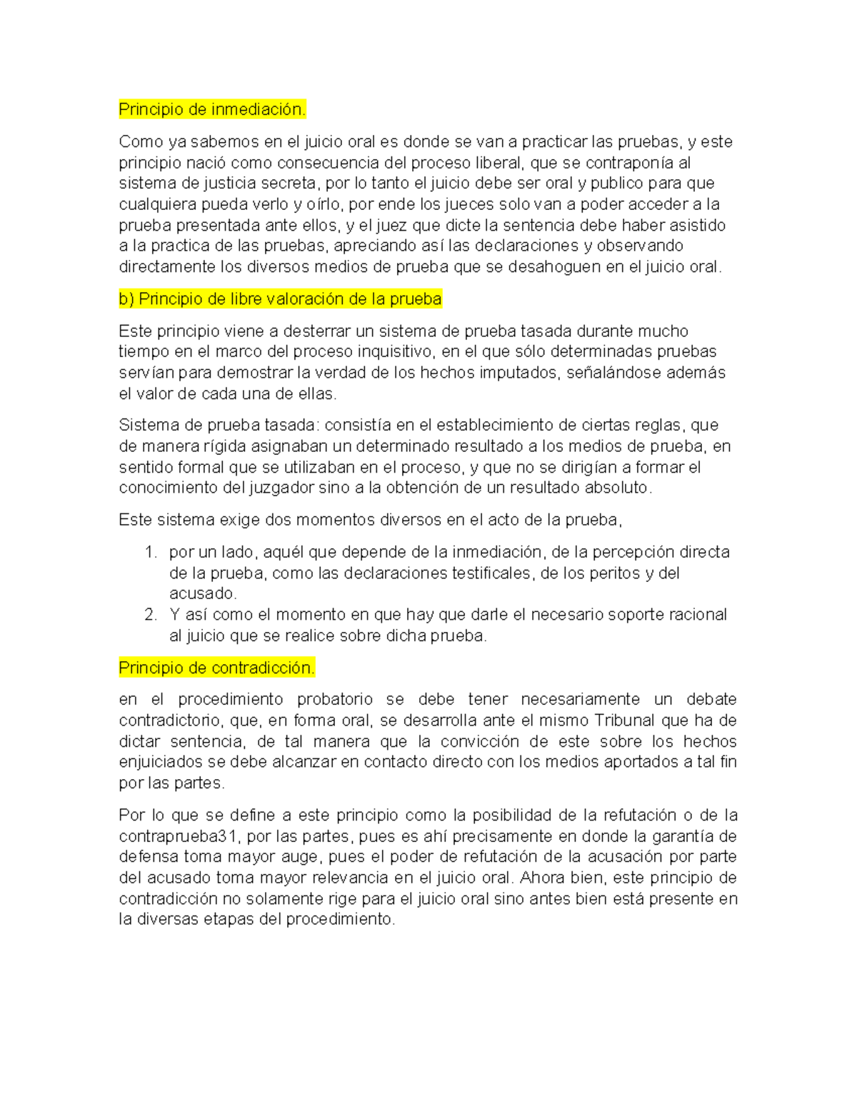 Principio de inmediación - Como ya sabemos en el juicio oral es donde ...