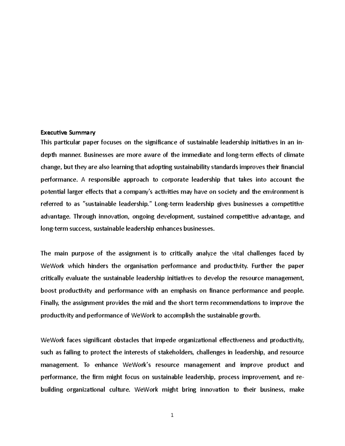 Assignment 02 - Ethics - Executive Summary This particular paper ...