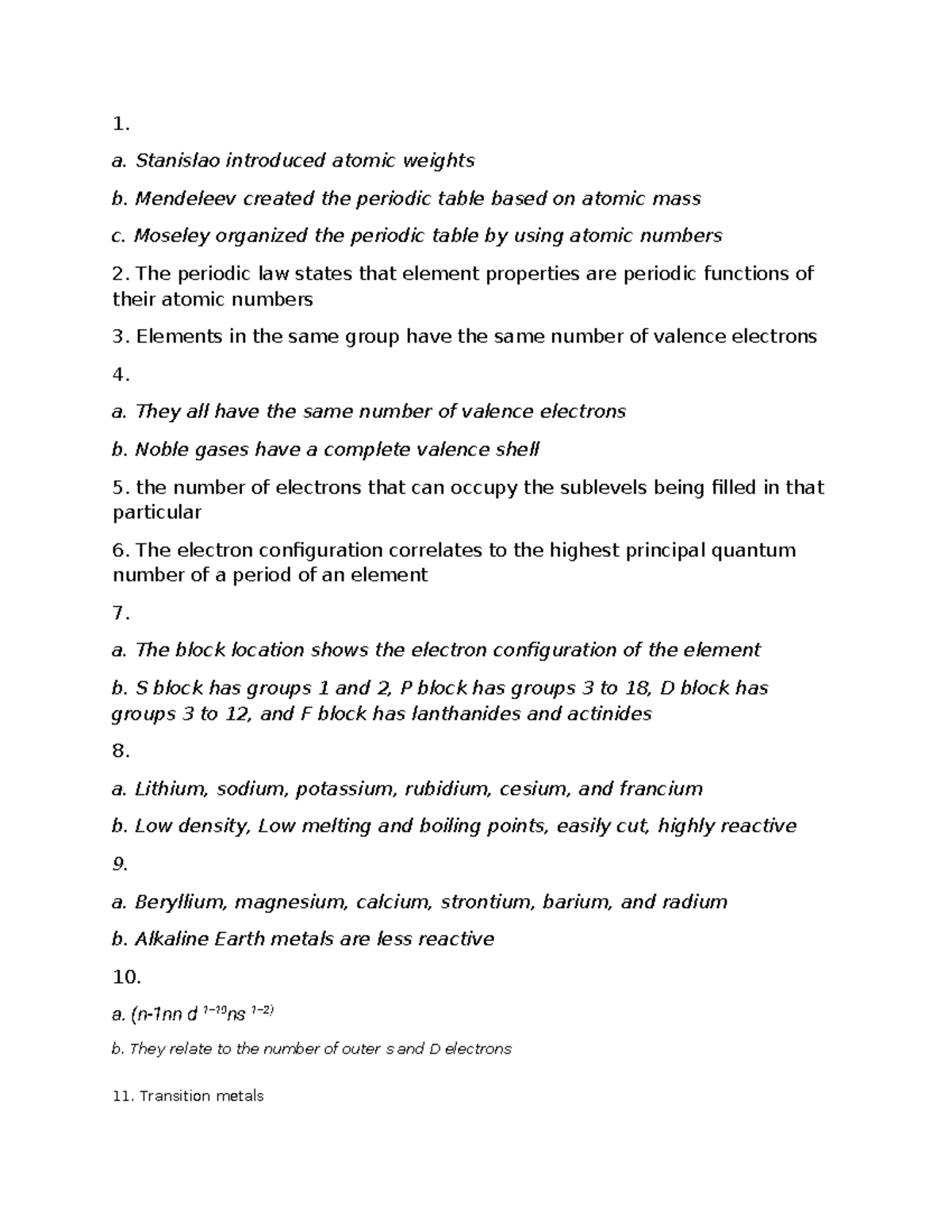 HW Ch 5 sec 1 & 2 - hw ch 5 section 1 and 2 for pre aice chem - 1. a ...