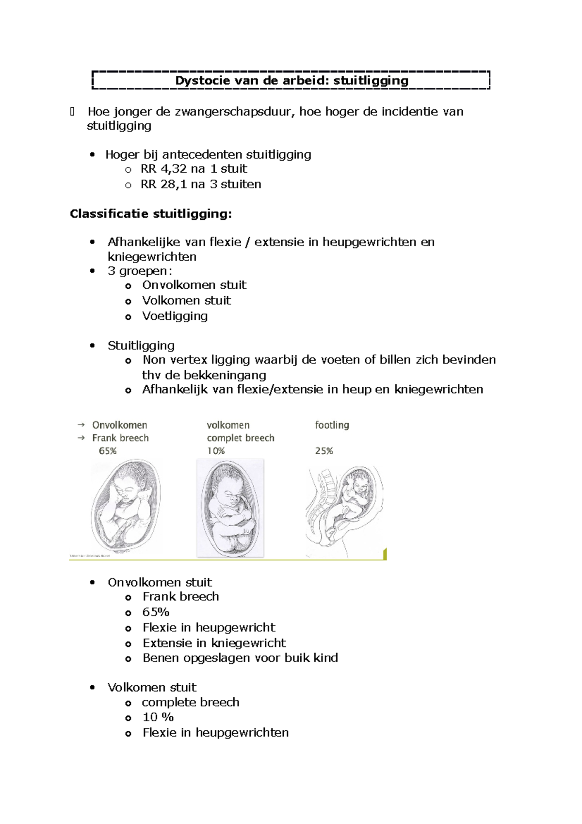 Stuitligging SV - Dystocie van de arbeid: stuitligging Hoe jonger de ...
