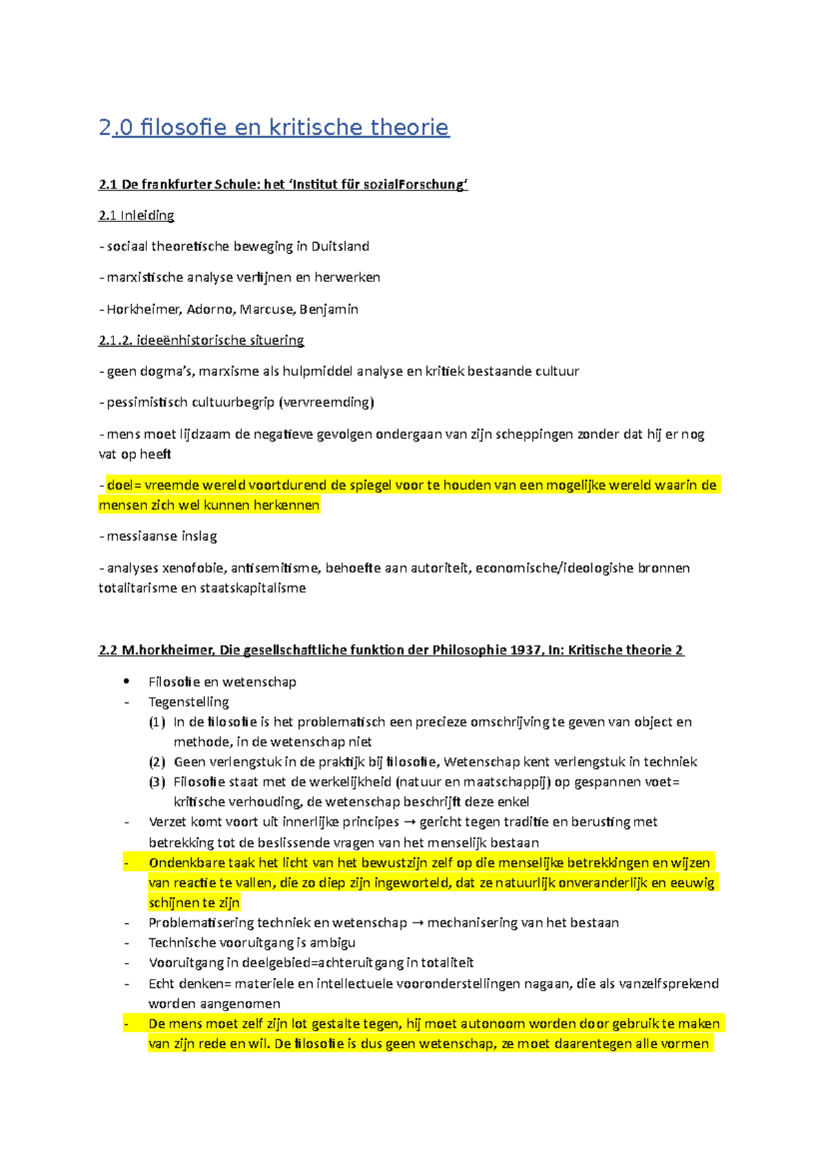 Sociale en politieke filosofie hoofdstuk 2 - 2 filosofie en kritische ...