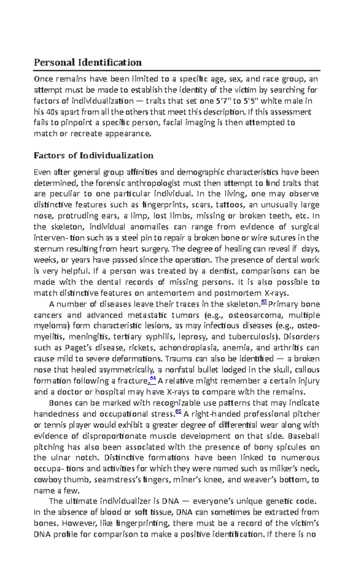 Personal Identification in Forensic Science - Personal Identification ...