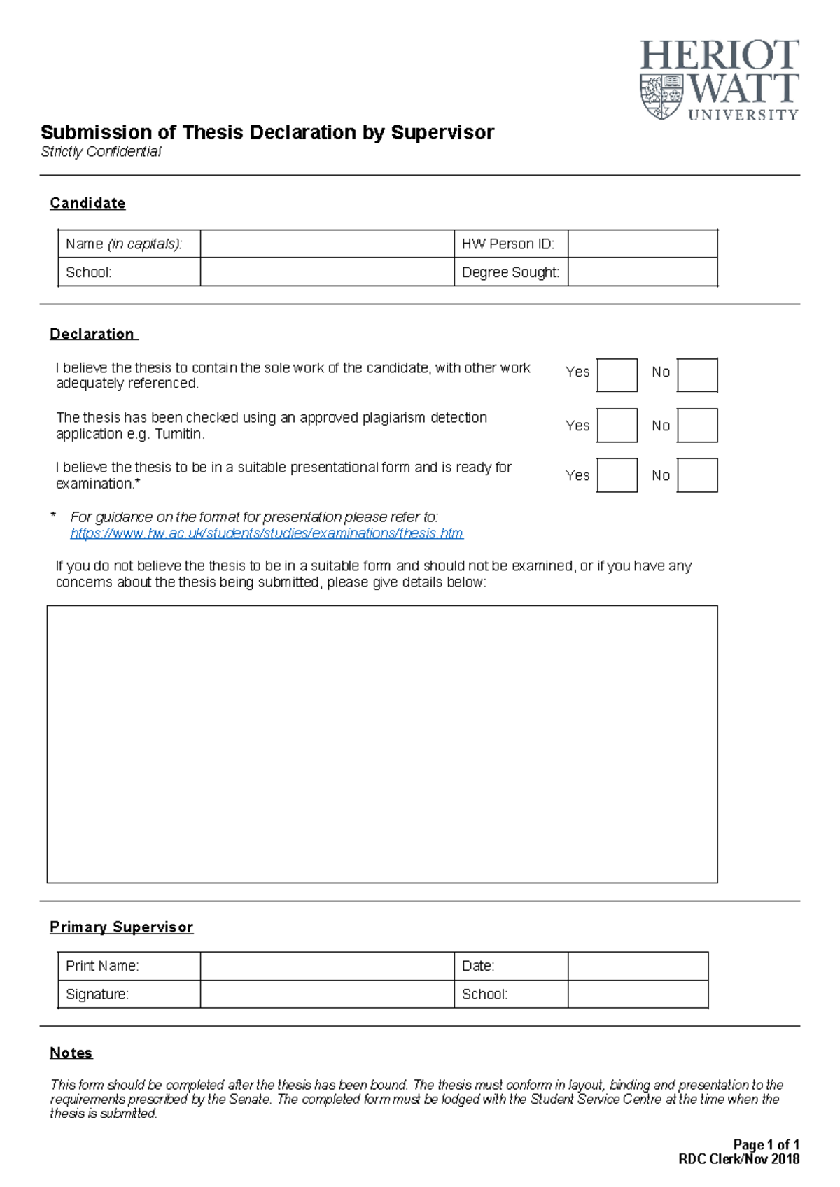 Submissionofthesisdeclaration - Submission of Thesis Declaration by ...