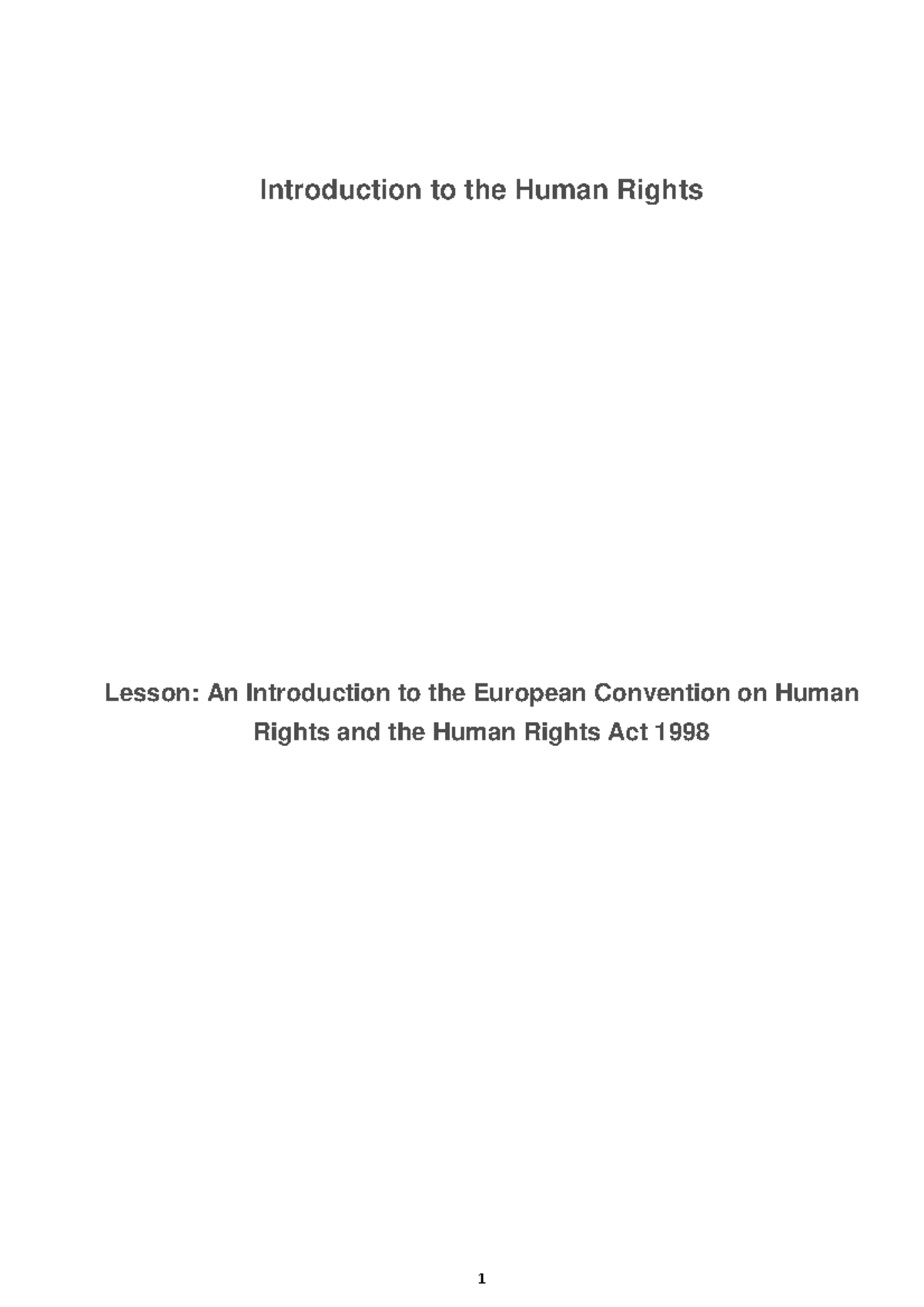 06.-Human-Rights - Introduction to the Human Rights Lesson: An ...