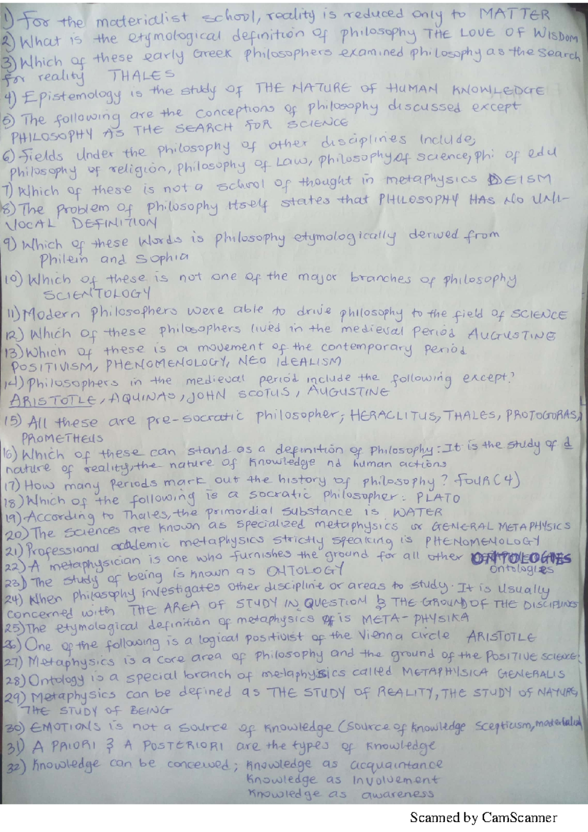 GST 102 [key points and answer to study sessions quiz] - General ...