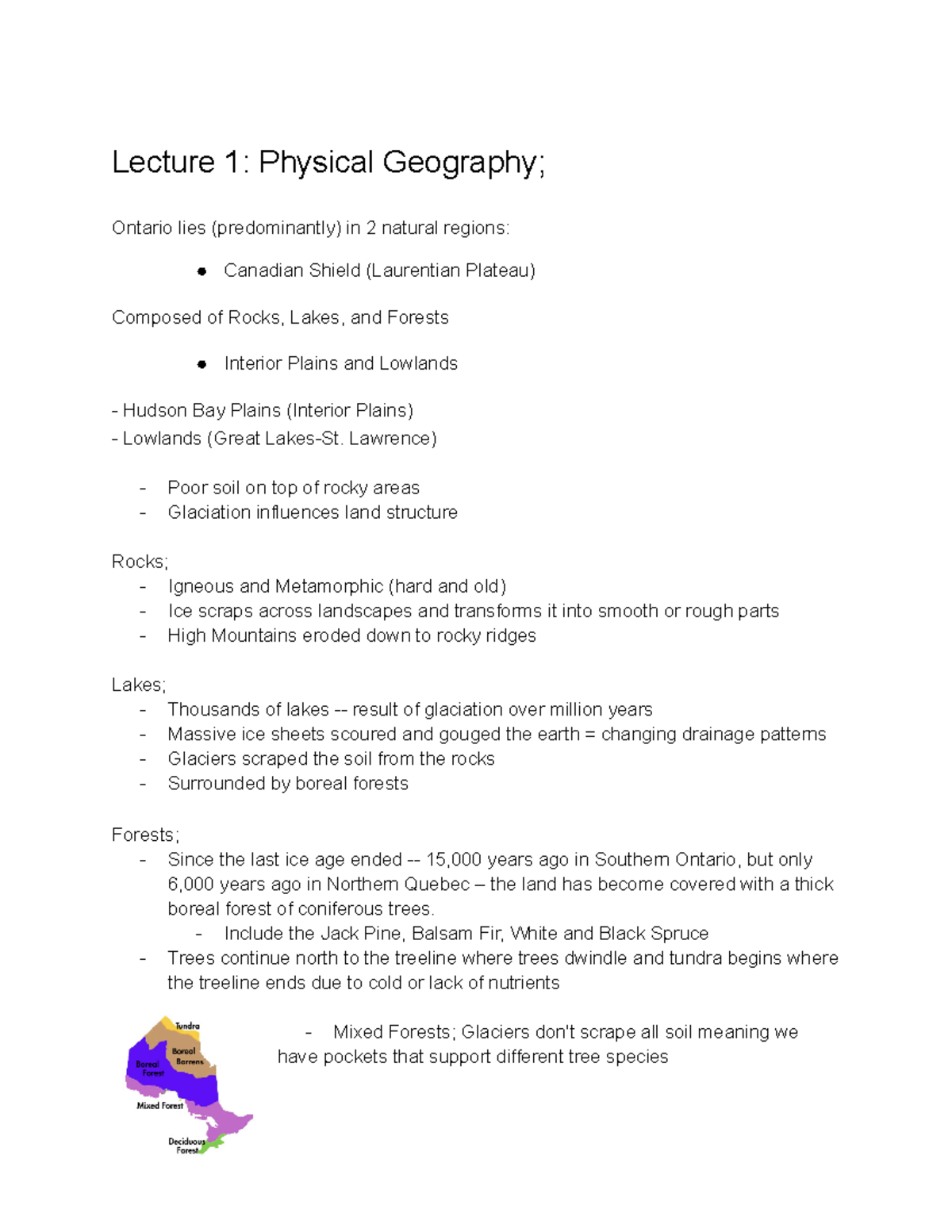 Geography 2011 - Complete lecture notes - Lecture 1: Physical Geography ...