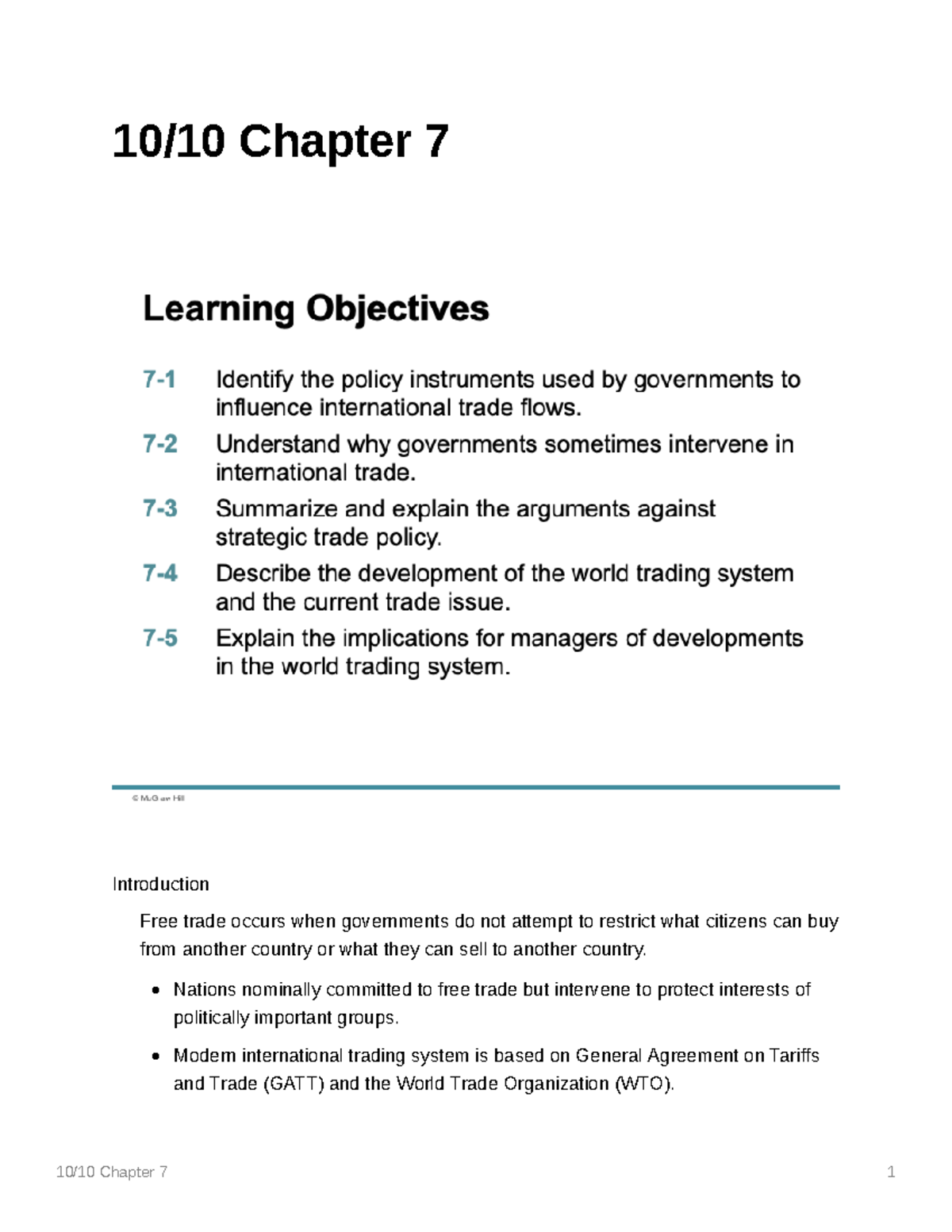 1010 Chapter 7 - Goes through McGraw Hill Textbook - 10/10 Chapter 7 ...