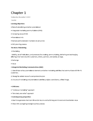 Document 3 - McGraw Hill CH.3 notes Integrated Marketing Communications ...