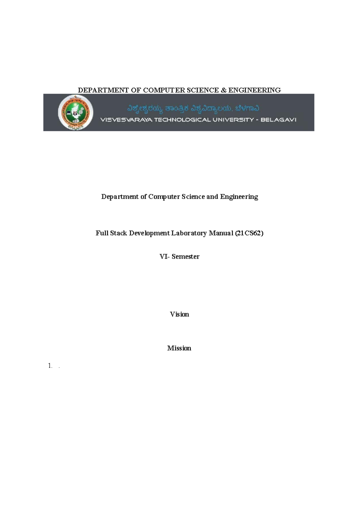 FSD LAB Manual - good - DEPARTMENT OF COMPUTER SCIENCE & ENGINEERING ...