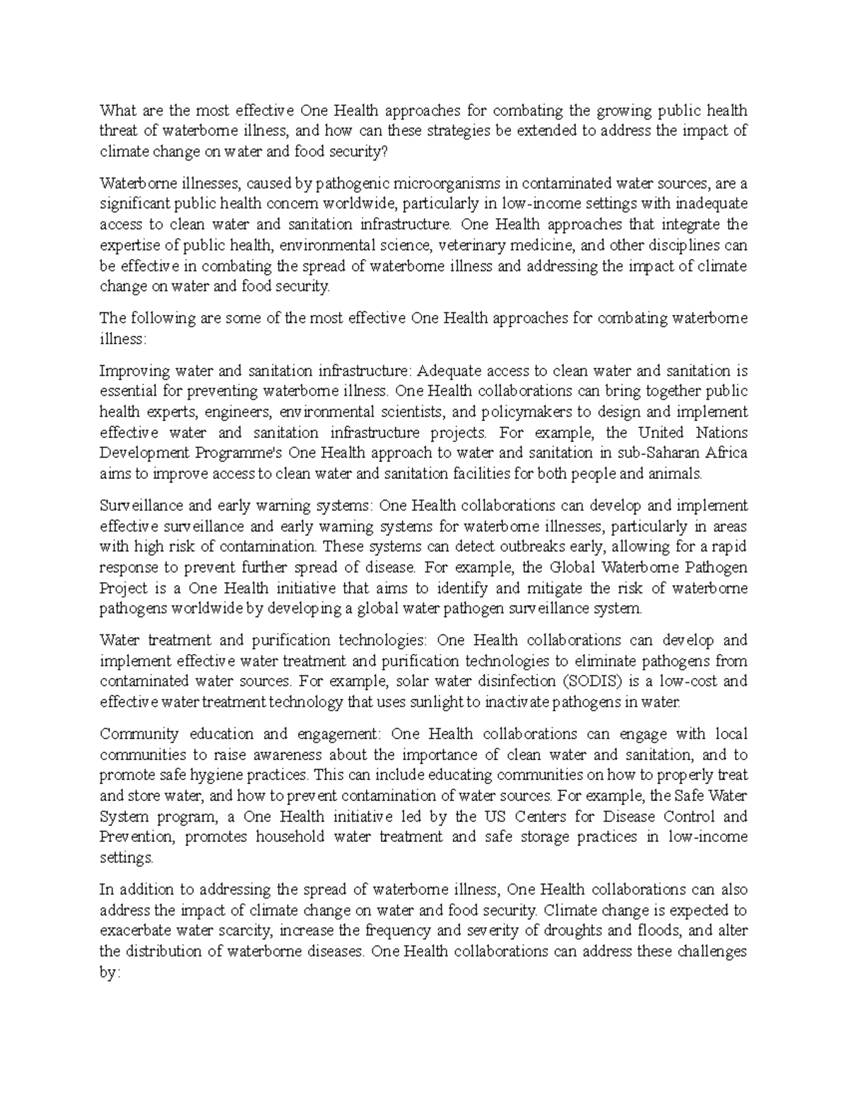 9 What are the most effective One Health approaches for combating the ...