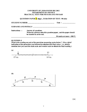 Experiment B - PHYSICS PRACTICALS: SEMESTER 1 1 EXPERIMENT B THE SIMPLE PENDULUM: AN EXERCISE IN ...