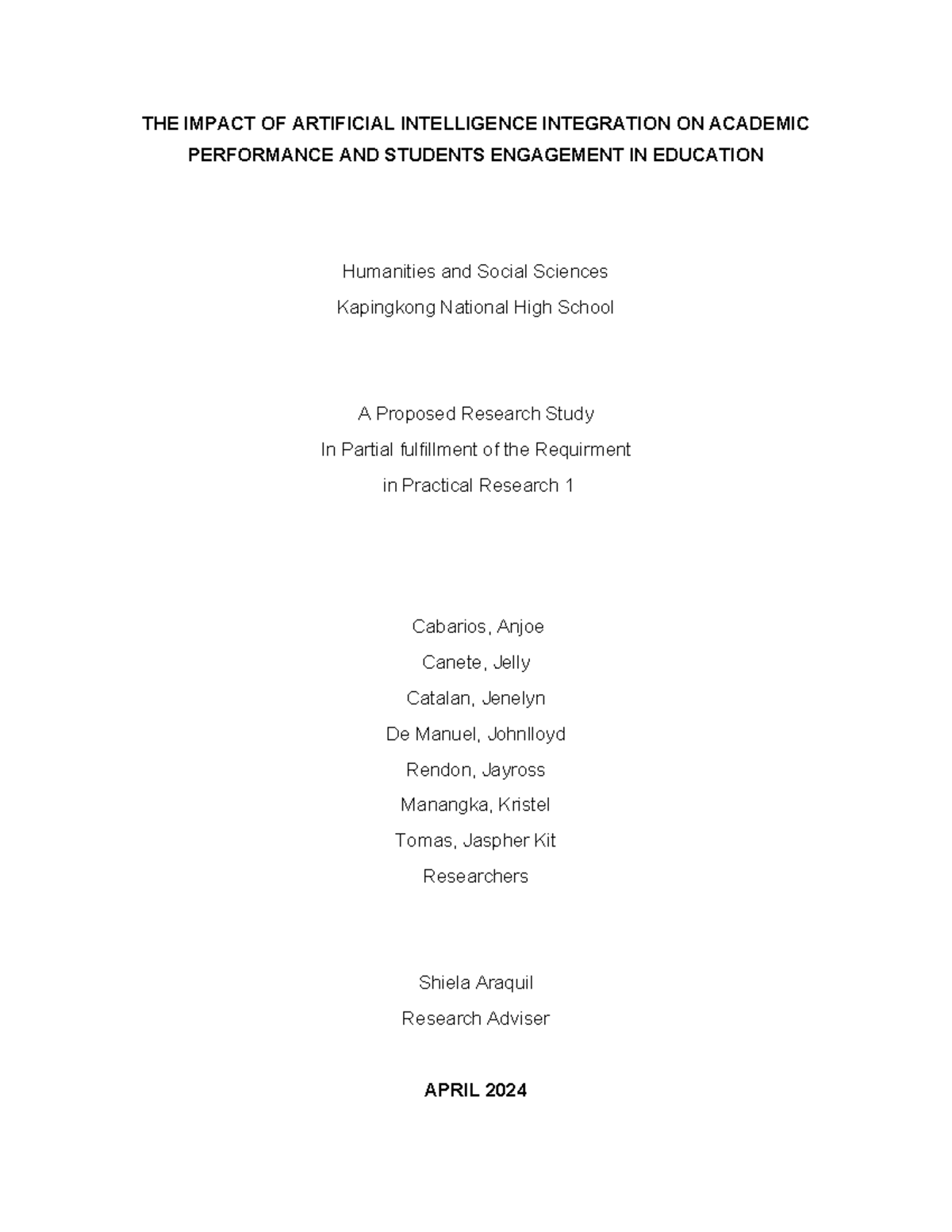 The Impact of Artificial Intelligence on Education - THE IMPACT OF ...
