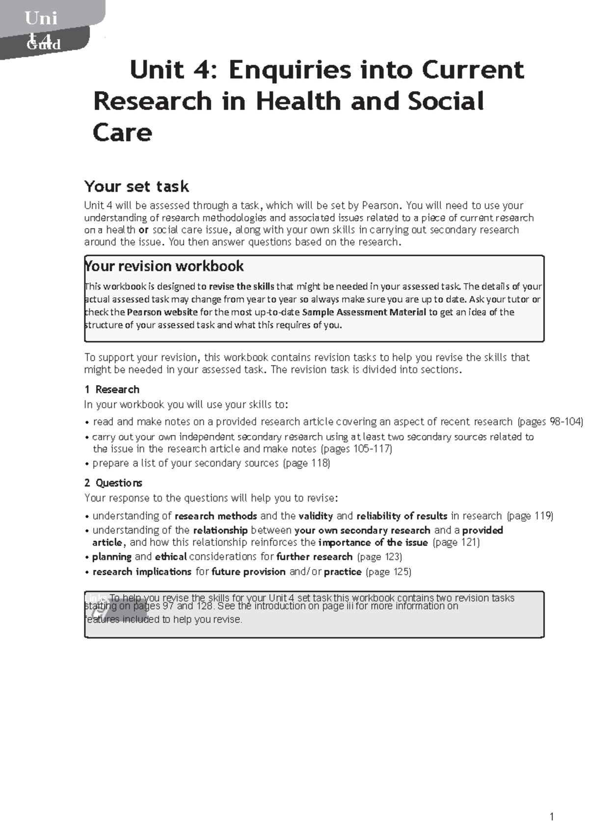 Revision booklet 2 - Your revision workbook This workbook is designed ...