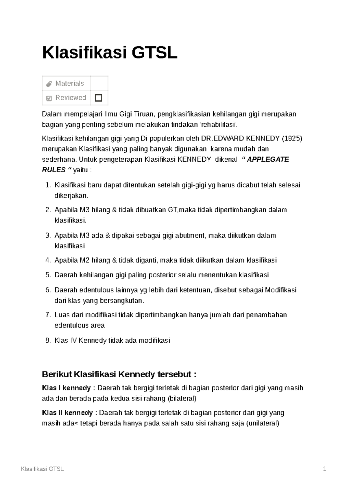 Klasifikasi GTSL - Klasifikasi GTSL Materials Reviewed Dalam ...