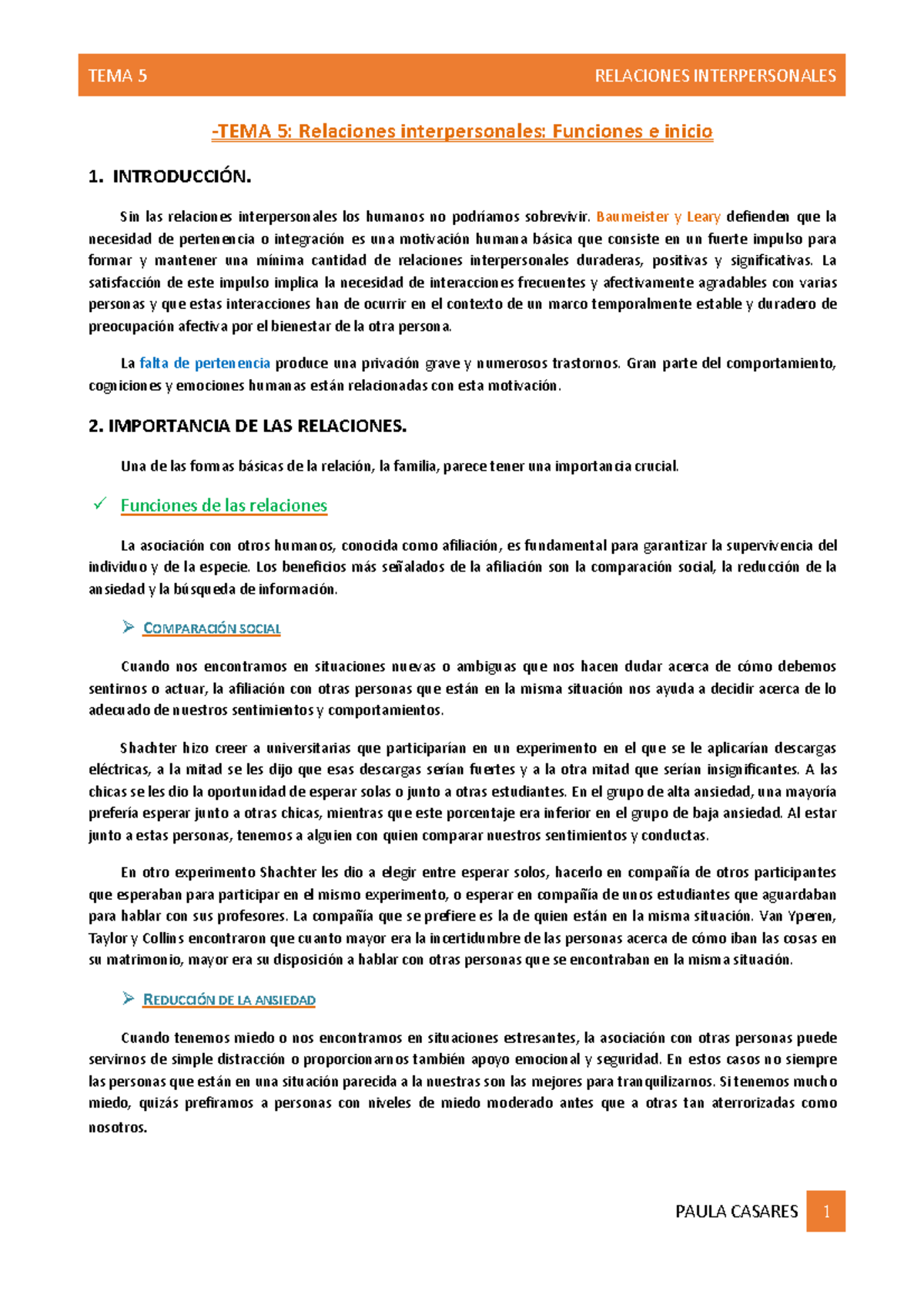 Tema 5 .Relaciones interpersonales -TEMA 5: Relaciones interpersonales ...