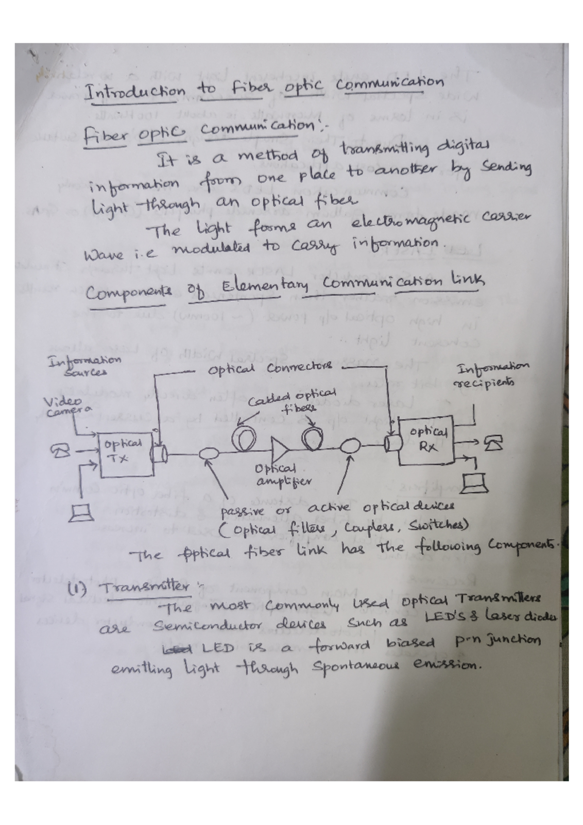 O&WC Module 1 - Notes - Introduction to Fiber optic communication Fiber ...