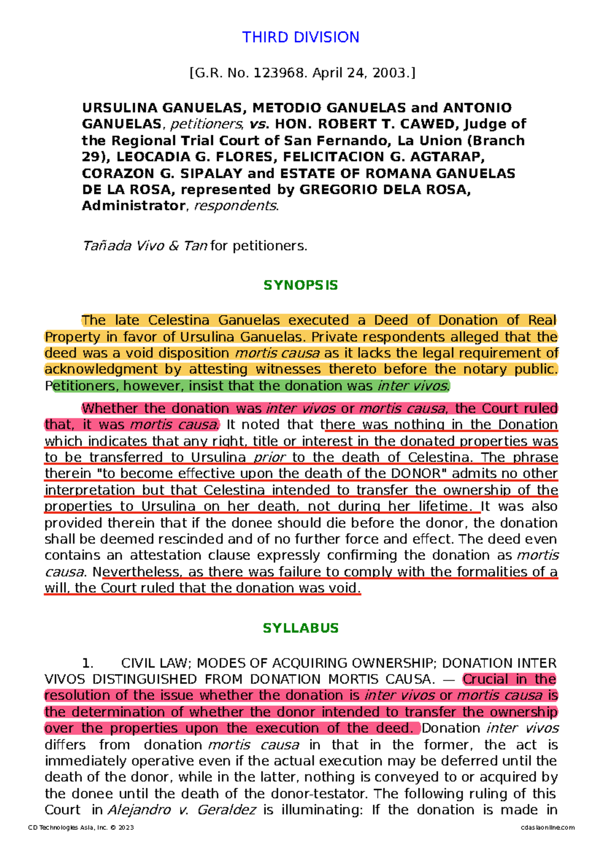 119182-2003-Ganuelas v - THIRD DIVISION [G. No. 123968. April 24, 2003 ...