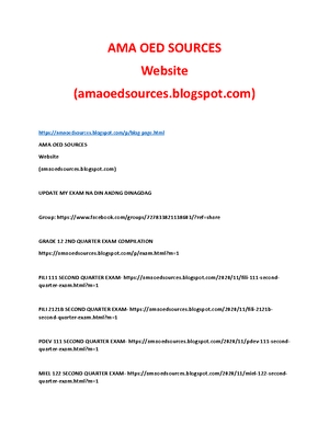 Three Way Table of Specification - TABLE OF SPECIFICATION Three Way ...