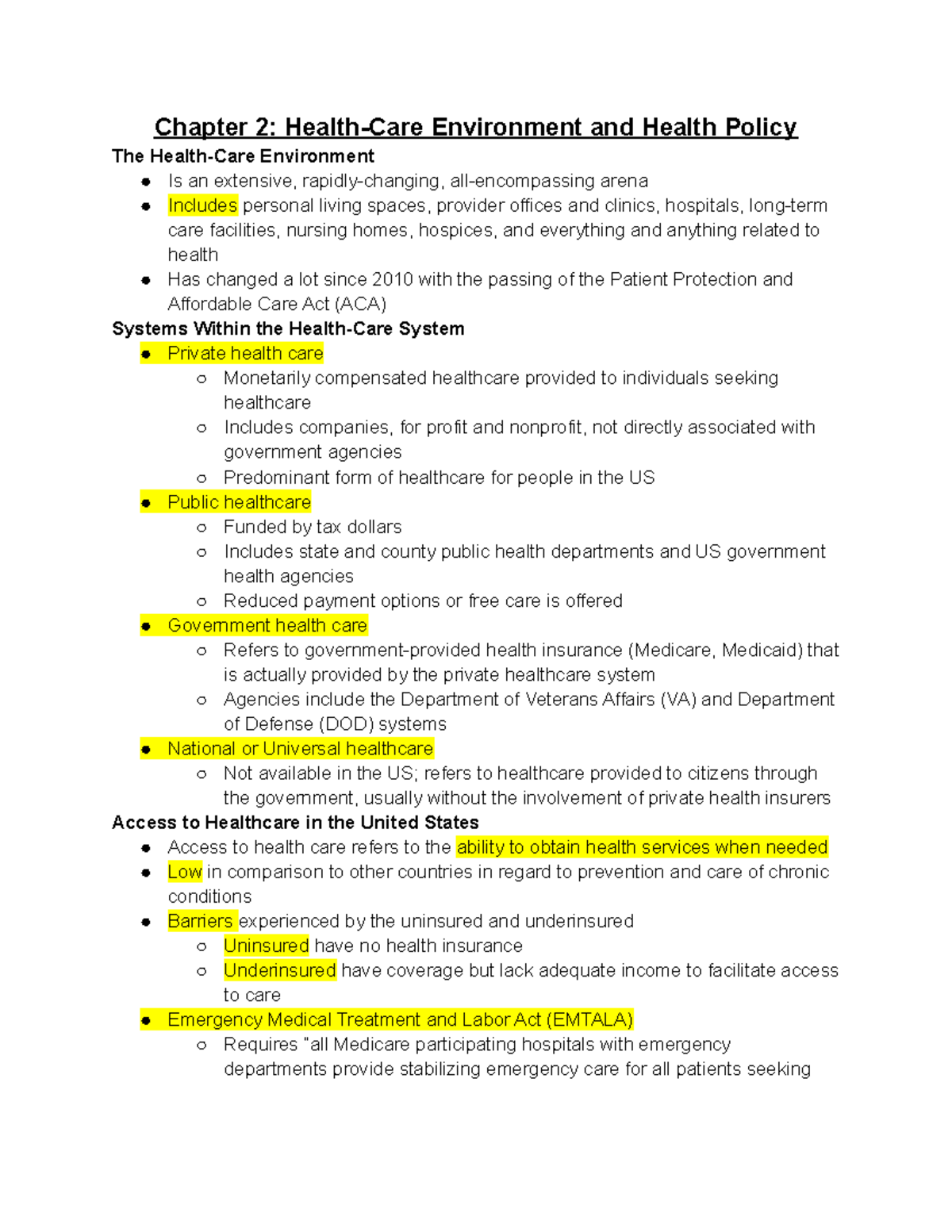 NU443 Week 2 Notes - Quality Improvements in Healthcare - Chapter 2 ...