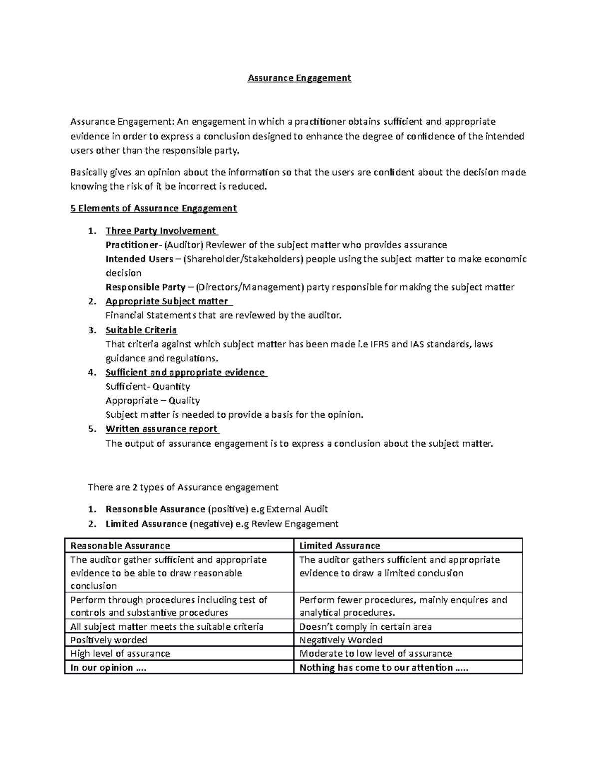 Assurance Engagement - Assurance Engagement Assurance Engagement: An ...