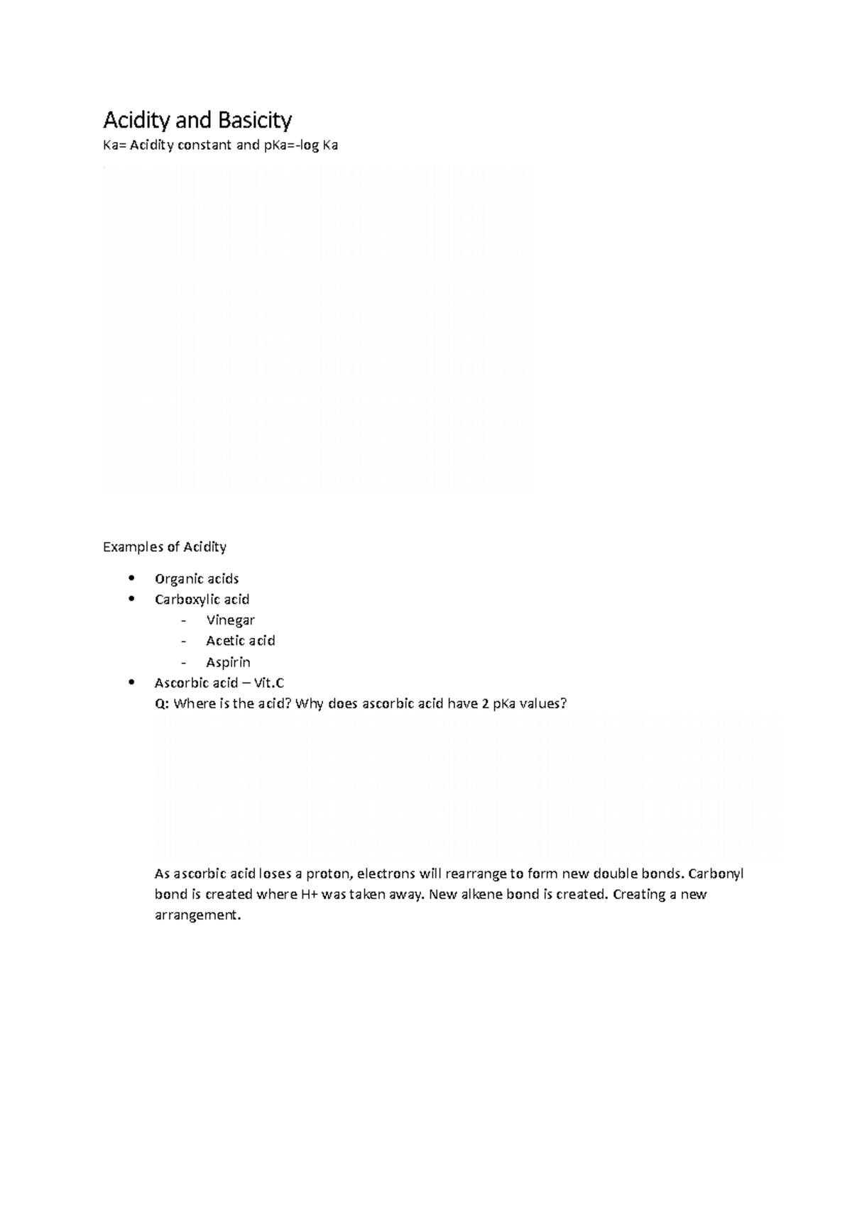 Acidity and Basicity 2 - Notes on florence's section - Acidity and ...