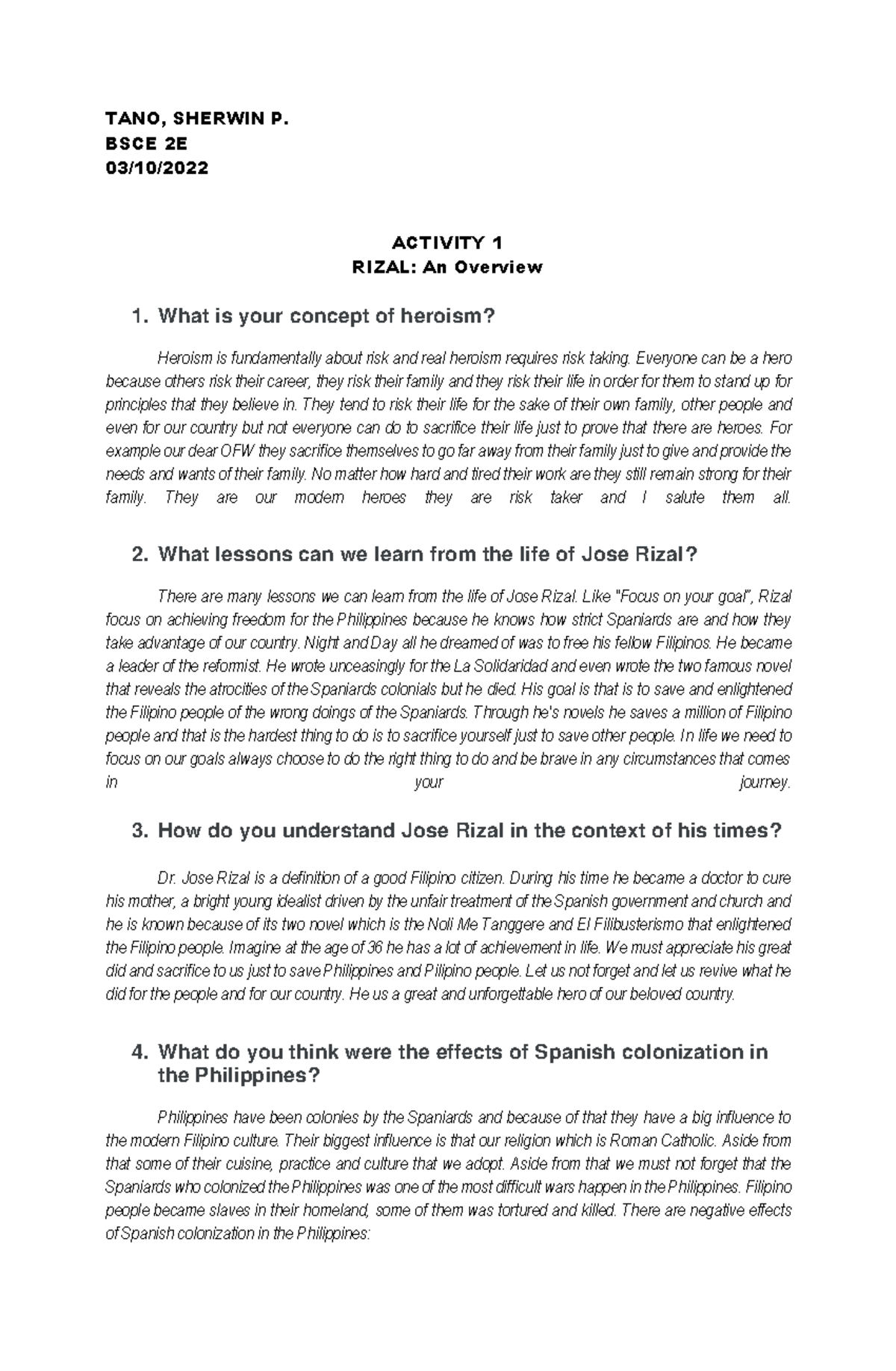 TANO- Sherwin-P.-BSCE-2E- Activity-1 - TANO, SHERWIN P. BSCE 2E 03/10 ...