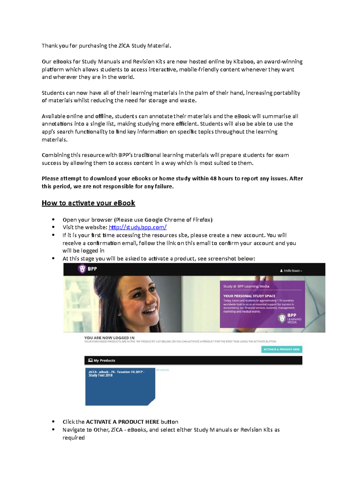 Ebook Instructions - Thank you for purchasing the ZiCA Study Material ...