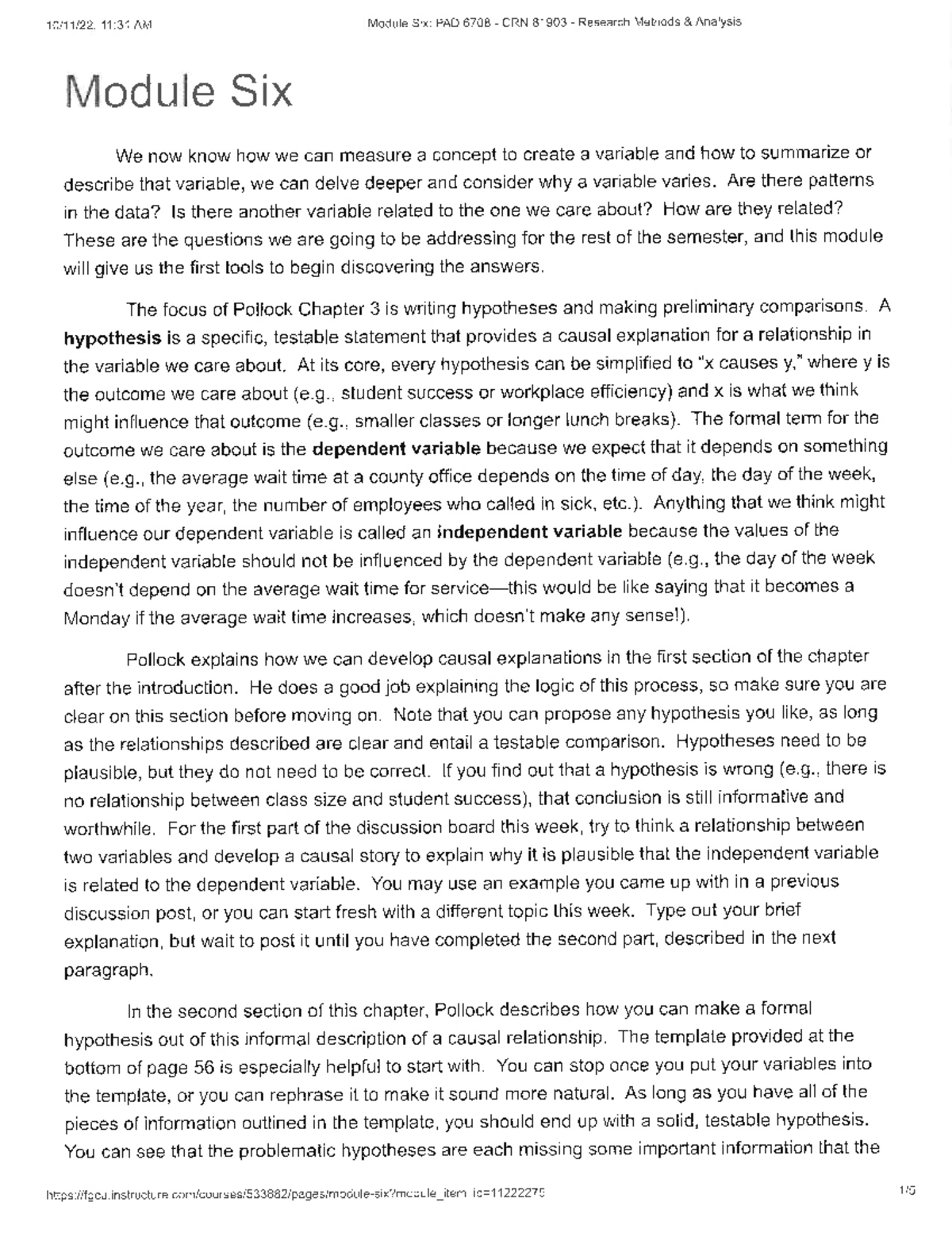 Module+6 warnell - Module 6 assignments - BIO5122 - Studocu