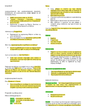 Dalumat 1 - Simple - DALUMAT NG/SA FILIPINO Ano ang DALUMAT? Ang ...