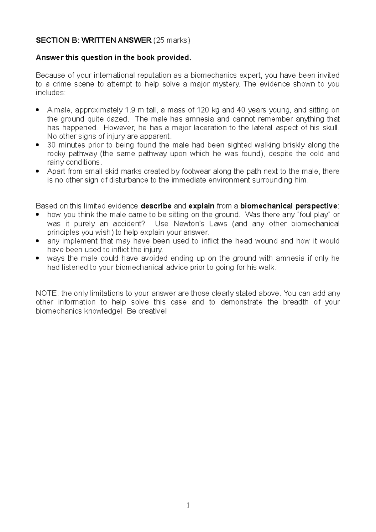 Sample/practice exam 2016, questions - Practise long answer exam ...