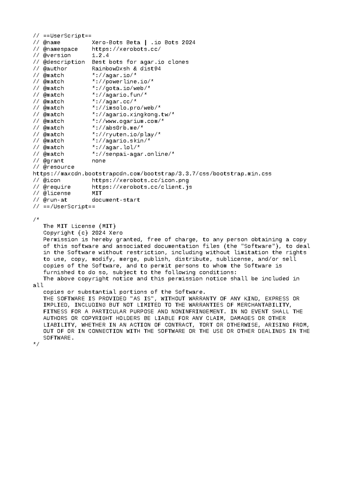 Script - Devoir {2} - // ==UserScript== // @name Xero-Bots Beta | .io ...