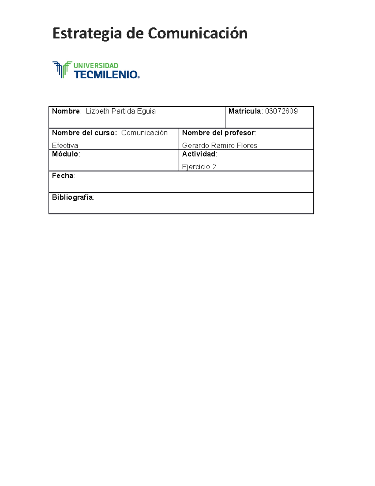 Ejercicio 2 - matematicas 2 - Estrategia de Comunicación Nombre ...