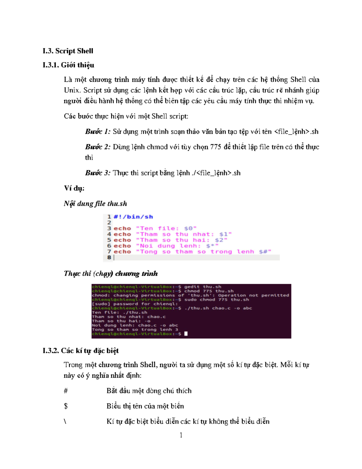 20220311 Script Shell I Script Shell I3 Giới Thiệu Là Một Chương