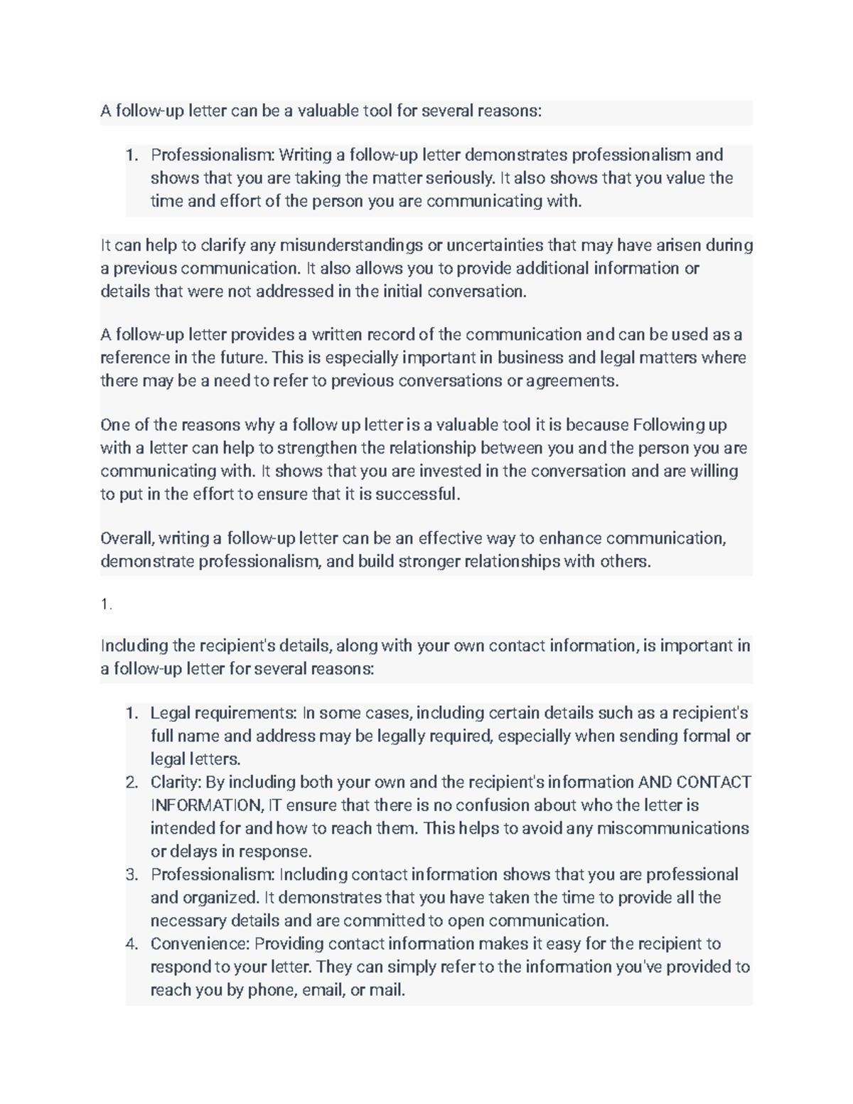 Untitled document - WRITING A FOLLOW UP LETTER AND WRITING NETIQUETTE ...