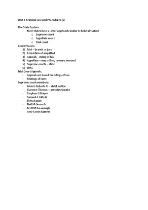 Unit 1 Criminal Law and Procedures - Studocu