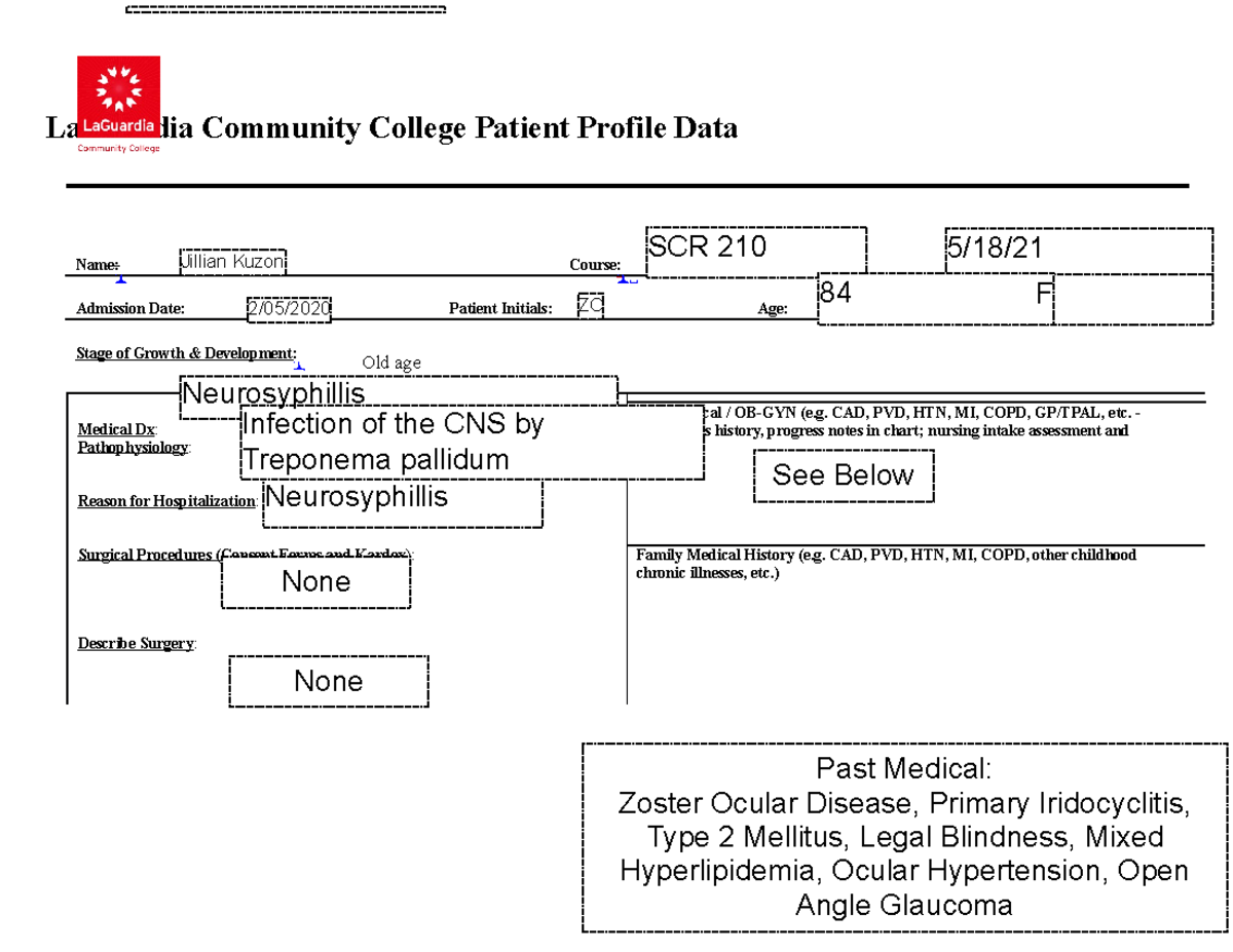 Concept Care Map Final copy - SCR 110 - LaGuardia - Studocu