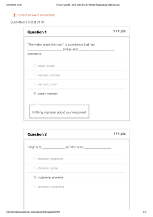 PSY10008, Assignment 1B Lab Report - Massed Practice versus Spaced ...