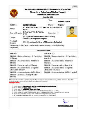 Practice School BP706PS written - A PROJECT REPORT ON PRACTICE SCHOOL Submitted to RAJIV GANDHI ...