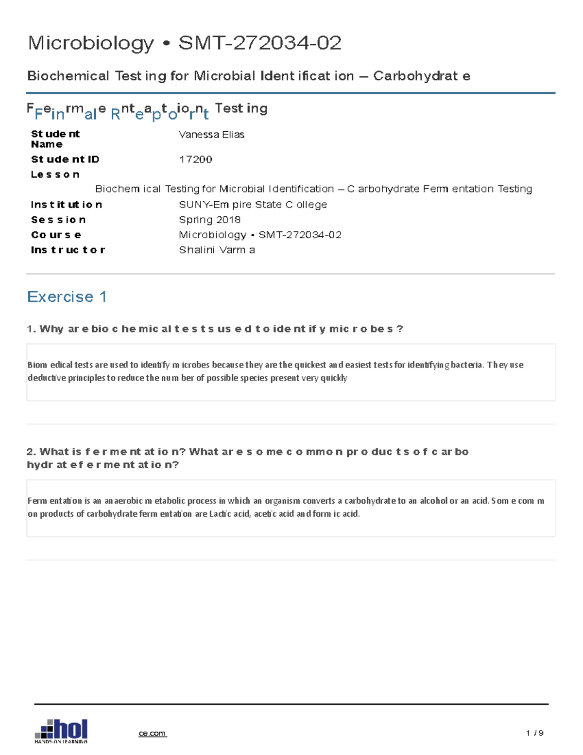 Microbiology Carbohydrate Fermentation Testing - Microbiology • SMT ...