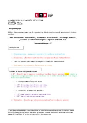 Comprensión y redacción de textos 1 - UTP - Studocu
