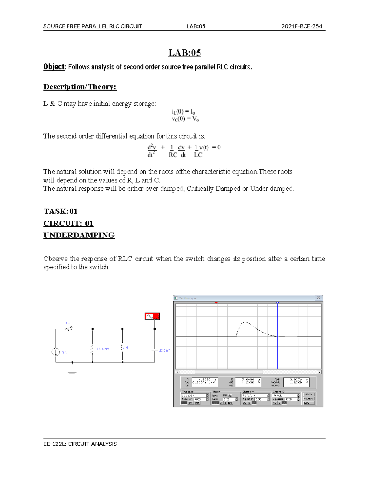 CA LAB 5 - Lab - LAB: Object: Follows analysis of second order source ...