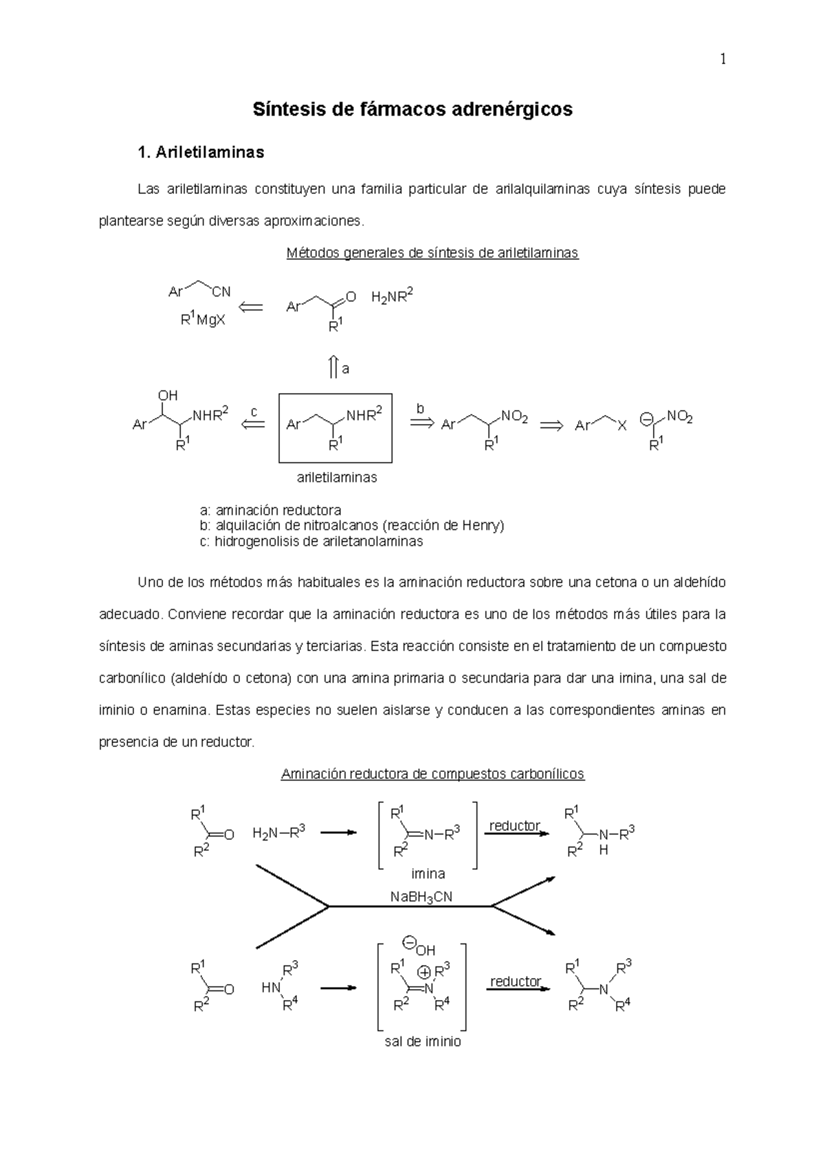 Sint-farmacosadrenergicos - Síntesis de fármacos adrenérgicos 1 ...