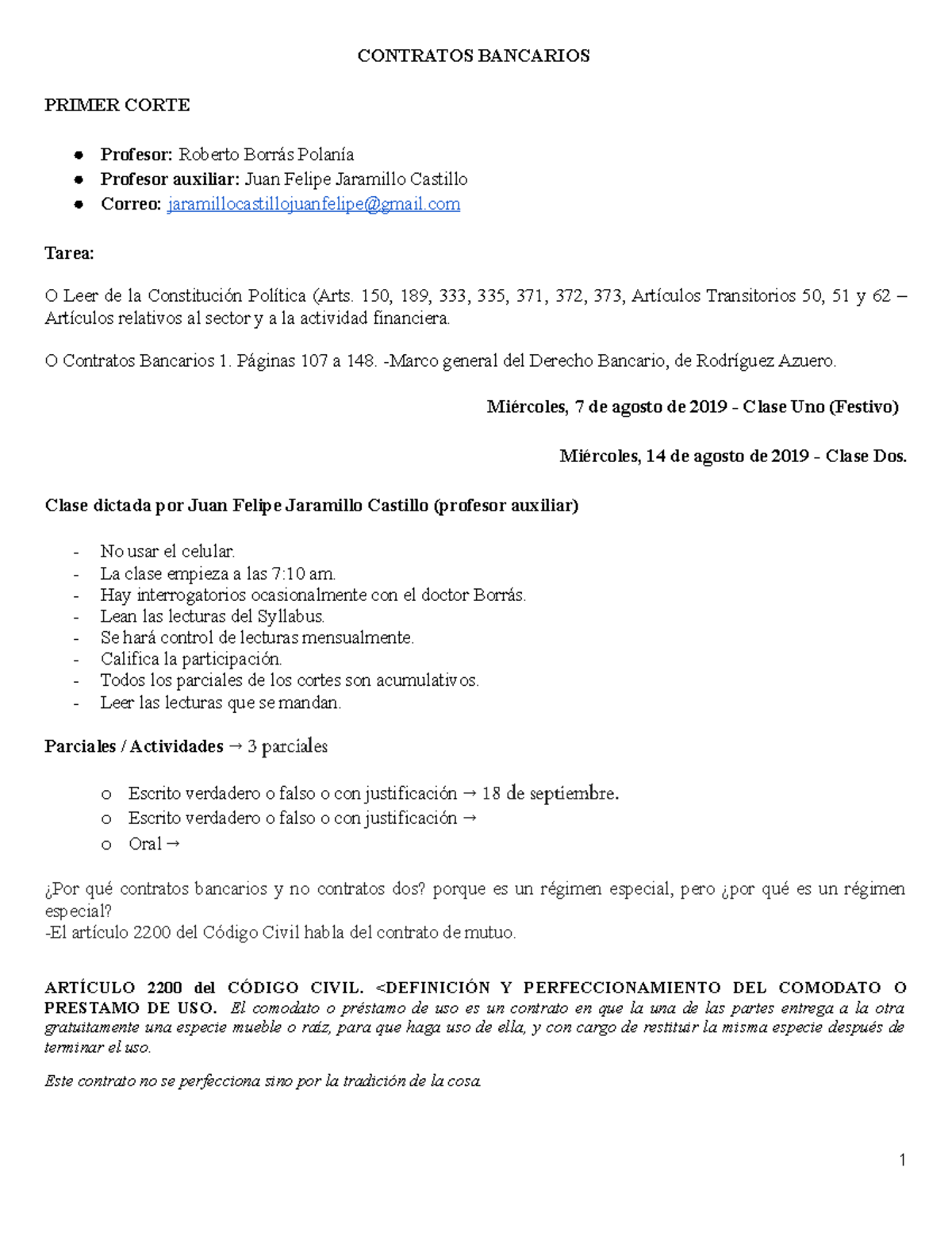 Apuntes Contratos Bancarios - Definitivos - CONTRATOS BANCARIOS PRIMER ...