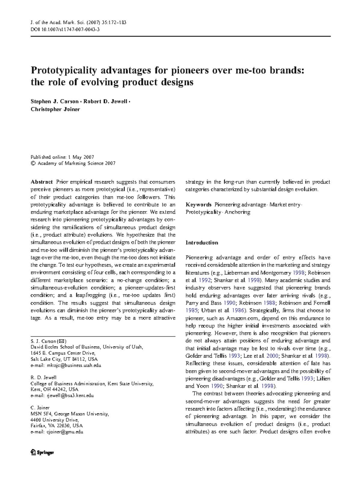 Discussion 4 Article 2 - Not applicable - Prototypicality advantages ...