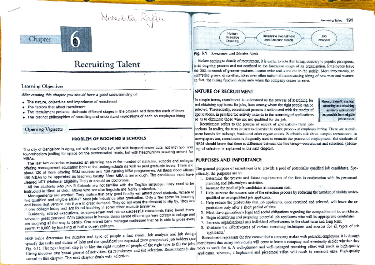 Recruitment process notes - in The with specify the tasks and duties ...