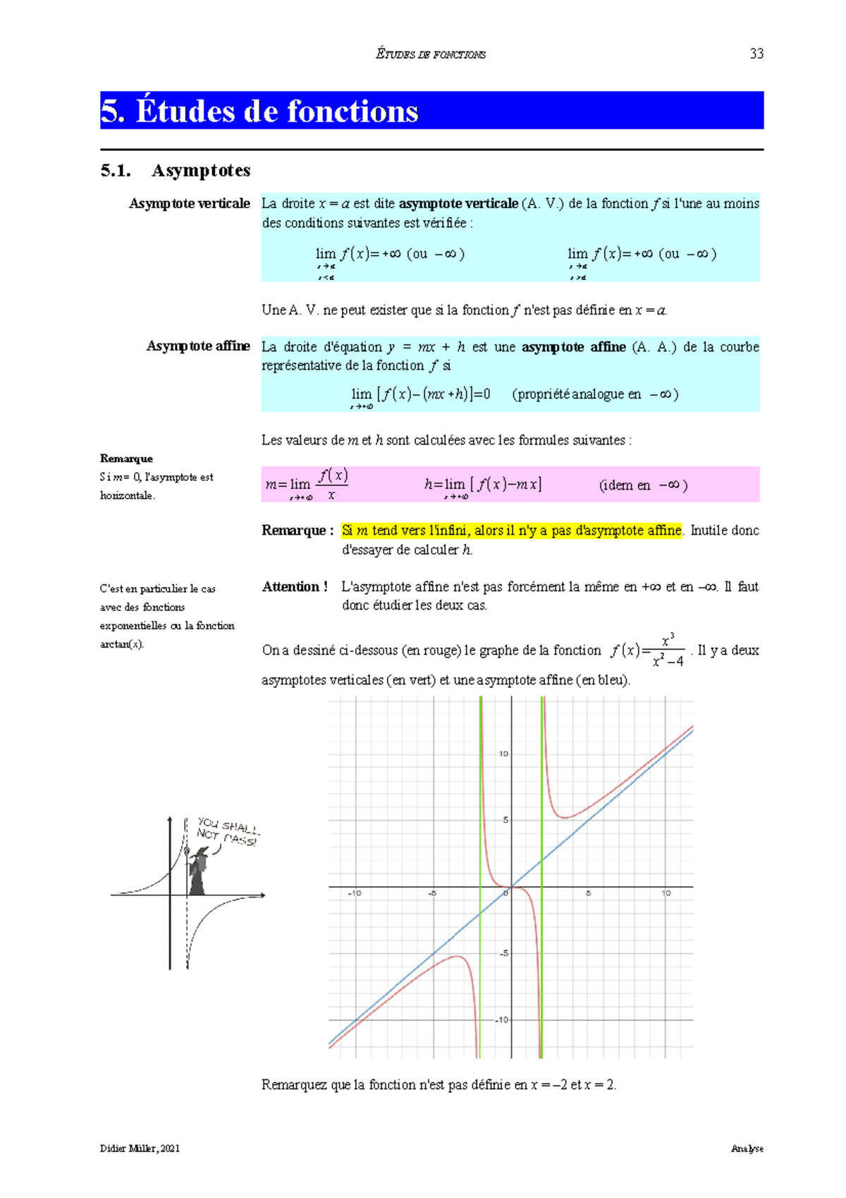 Analy 5 - Un cours de mathématiques sur les fonctions - ####### ÉTUDES DE FONCTIONS 33 5. Études ...