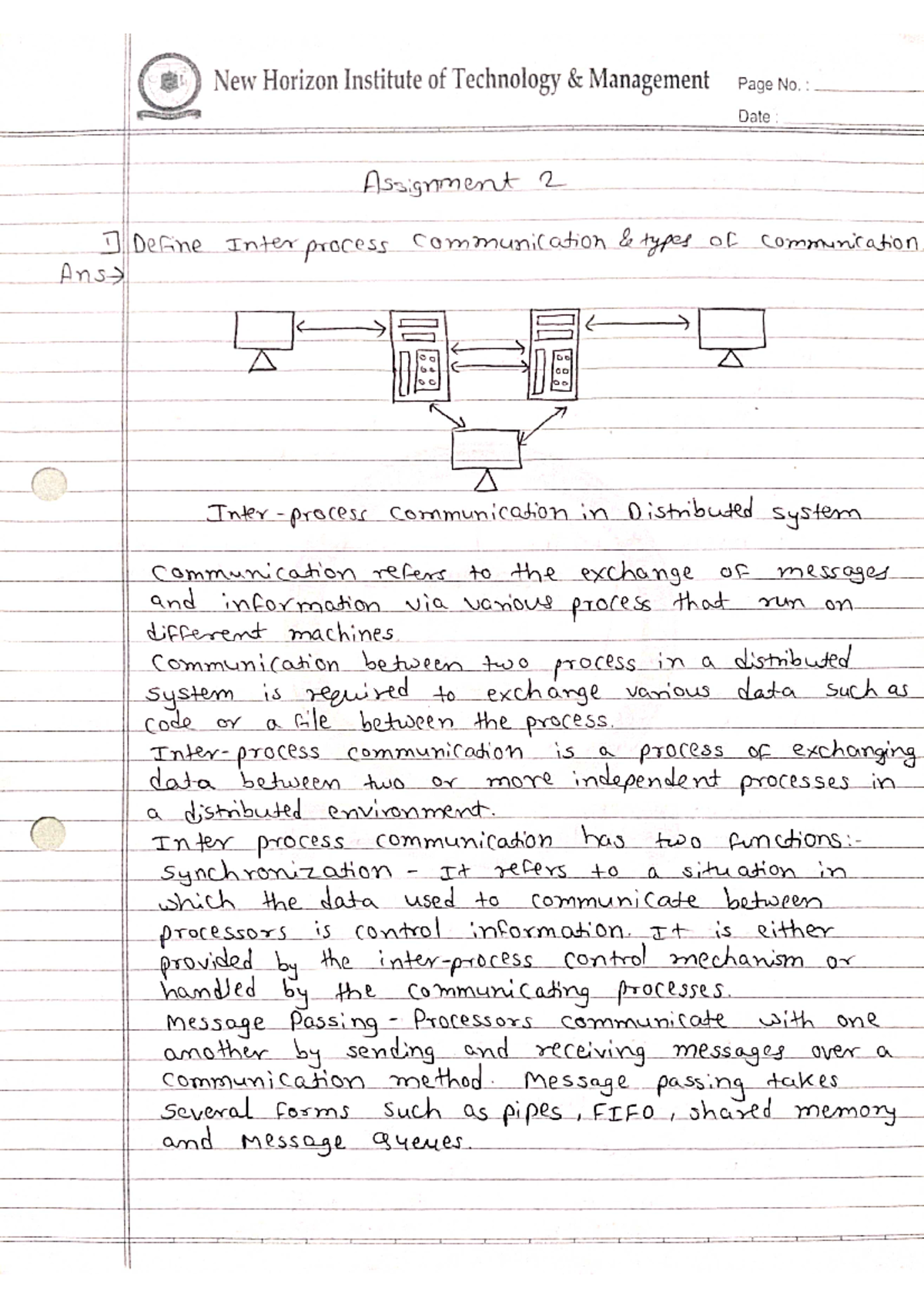 DC Assignment 2 - Distributed Computing - Studocu