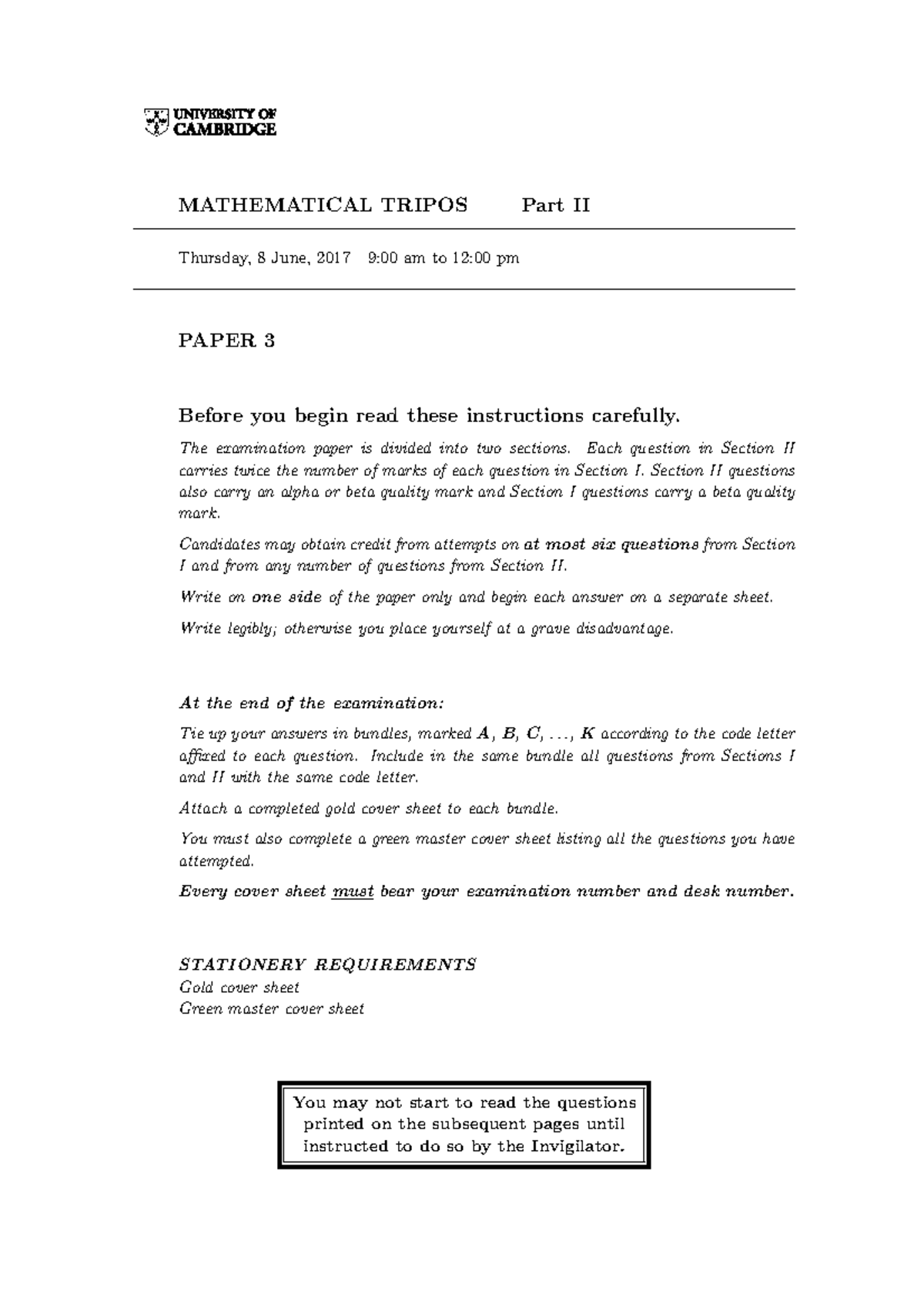 Sample/practice exam March 3 Fall 2017, questions and answers ...