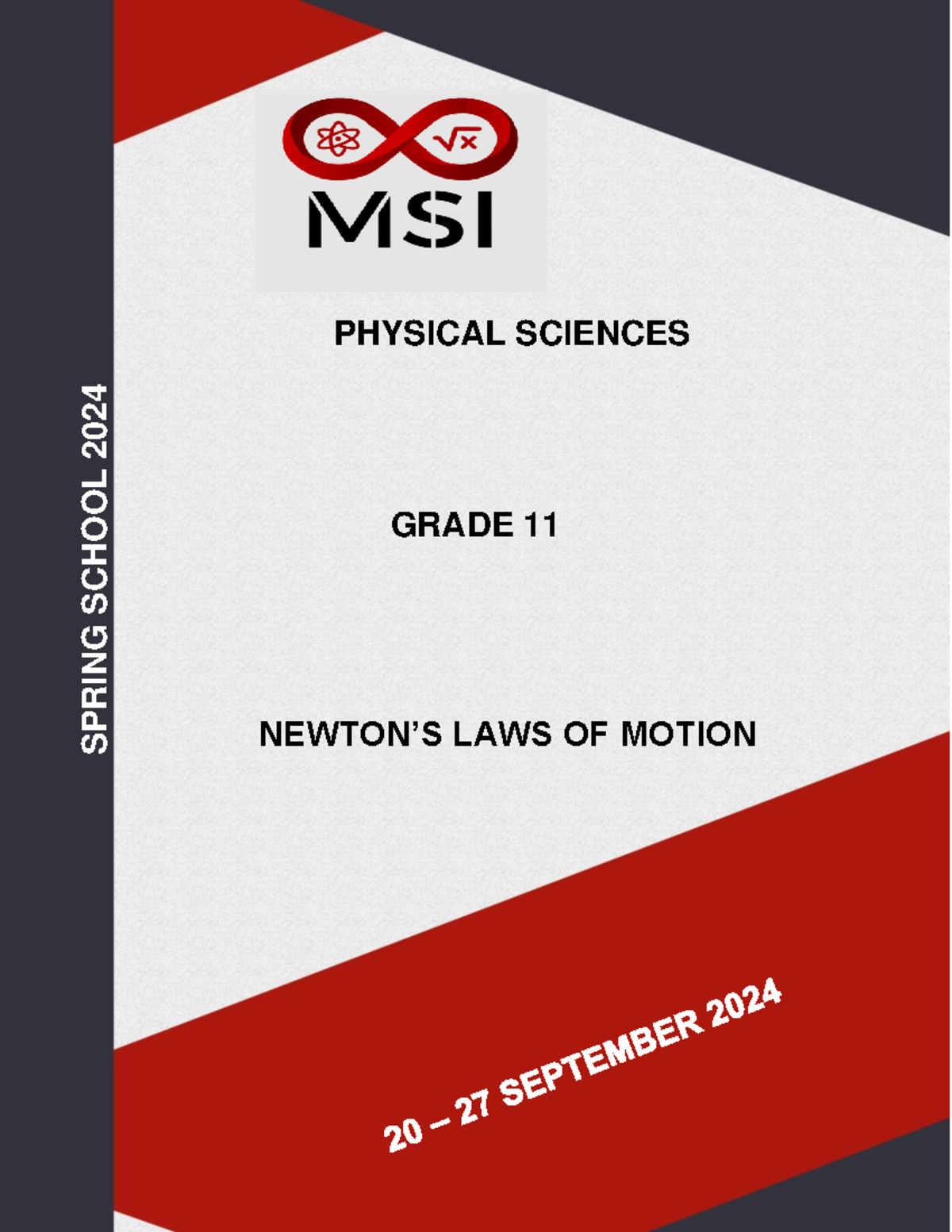 Newton's Laws of Motion (Grade 11) - PHYSICAL SCIENCES GRADE 11 NEWTON ...